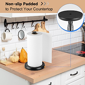 Sunflower Kitchen Paper Towel Holder - Yellow Home Kitchen Decor Accessories - Hegivoc Black Metal Farmhouse Large Towel Stand for Countertops - The Butterfly Lovers