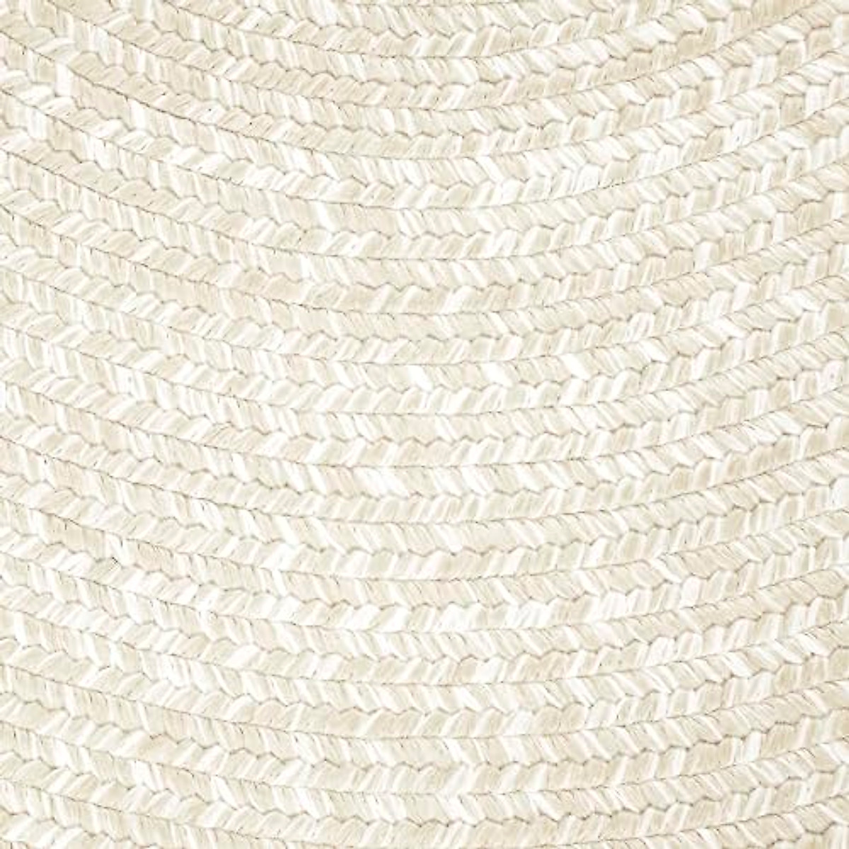 Superior Reversible Braided Indoor/Outdoor Area Rug, 4' x 6', Cream-White
