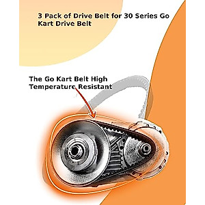YONQIFON 3 Pack of KT196 Drive Belt for 30 Series Go Kart Drive Belt Fit for Manco 5959 / Comet 203589
