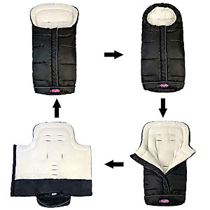 Go 3-Seasons Water Repellent Stroller Footmuff, Baby Cozy Toe Pushchair Sleeping Bag Toddler,Winter Outdoor Tour Stroller Bunting Bag