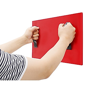 WaShaRoom,Concrete Stamp Mat,Concrete Texture Skin,Concrete Texture Mat,Concrete Texture Mat Stamp,PU Decorative Concrete Texturing Skin Red,for Home Patios,Garden,Hotel Lobbies,(23.6 * 12 * 0.5inch)