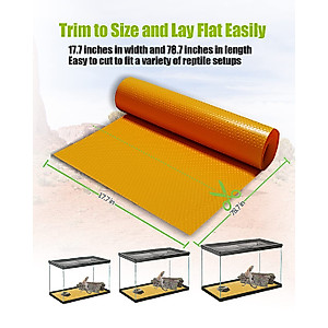 Helidrago Bearded Dragon Tank Accessories, Reptile Substrate Floor, Leopard Gecko Tank Liner Mat for 40 Gallon, 20 Gallon, 50 Gallon,75 Gallon Lizard Tank, Yellow
