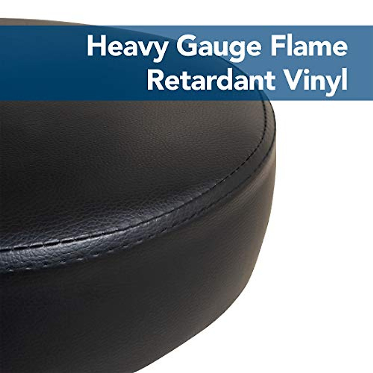 Roscoe Medical Rolling Stool - Stool with Wheels - Round Adjustable Work Stool, for Work, Office, Desk, Salon, Drafting, Spa