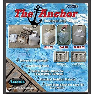 Main Access Anchor - Universal Pool Weights for Above Ground Entry Systems, Steps and Ladders (Two-Pack)