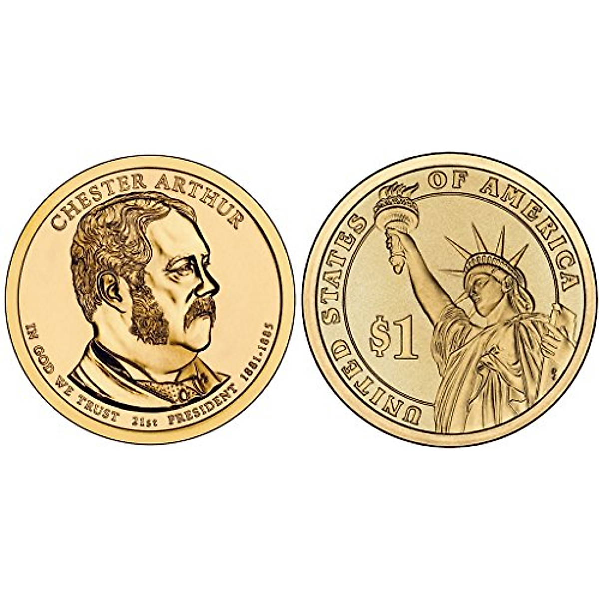 2012 P, D 2 Coin - Chester A. Arthur Presidential Uncirculated