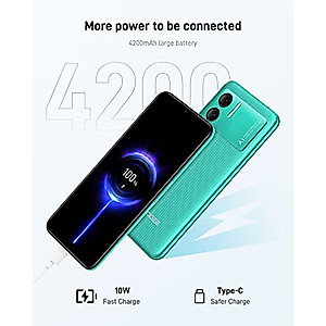 DOOGEE Android Phone 2023, X98 PRO 9GB+64GB Android 12 Cell Phones, Helio G25 Octa Core, Dual 4G Phones Unlocked, 6.5" FHD+ Display Smartphone, 4200mAh, Face ID, T-Mobile, US Version