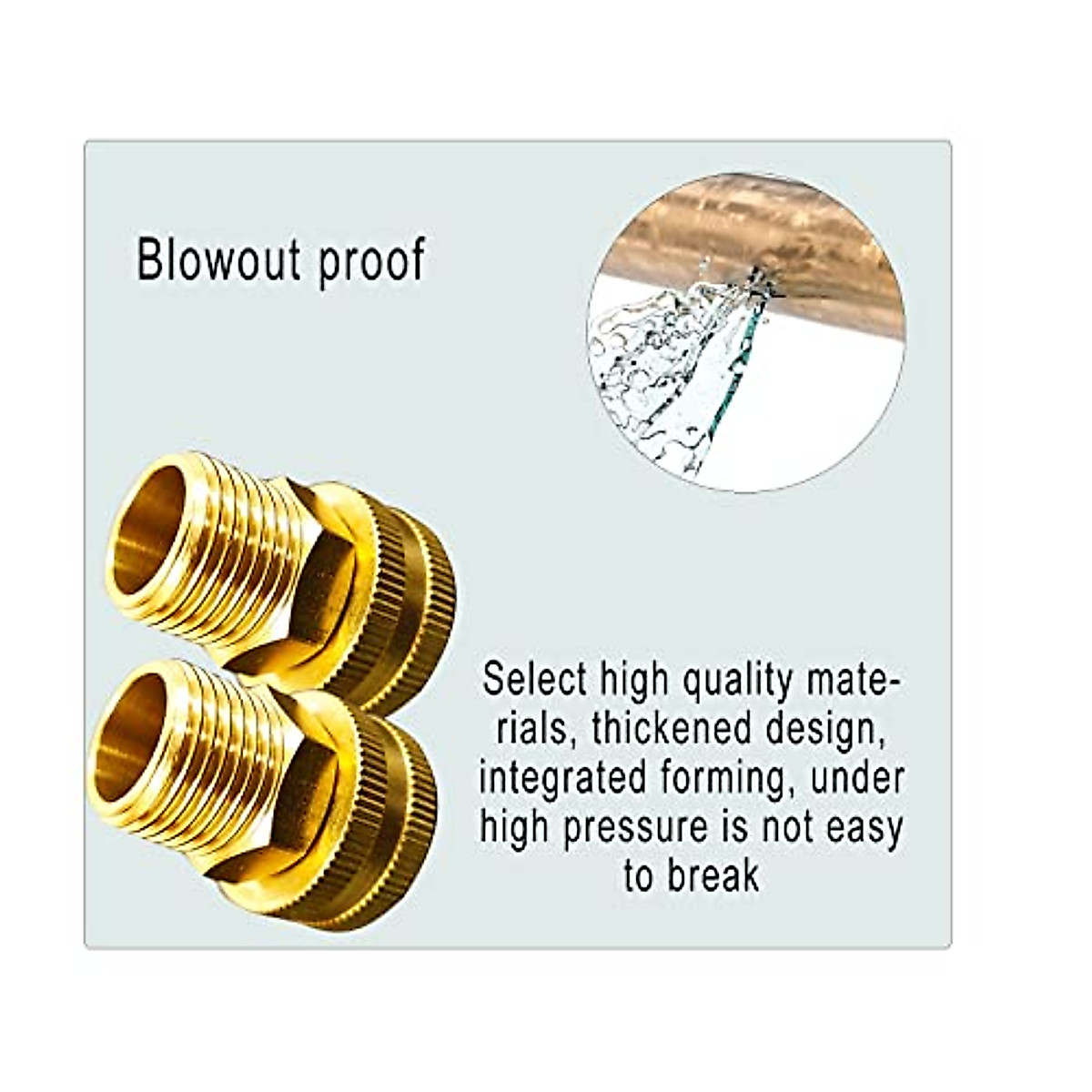 YOUHO Brass Swivel 3/4” GHT Female x 1/2” NPT Male Connector, GHT to NPT Adapter Brass Fitting, Garden Hose Adapter, Garden Hose to Pipe Fittings Connect, Garden Pipe Joint Extension Repair Fitting