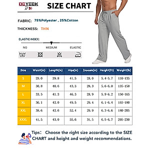 Deyeek Mens Lightweight Sweatpants Open Bottom Jogging Pants Straight Leg Men's Sweat Pants Gym Workout Grey Sweatpants Men