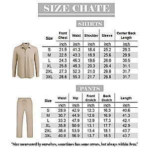 COOFANDY Beach Wear Linen Pants 2 Piece Men Casual Shirts Set Beach Party Wedding Outfits