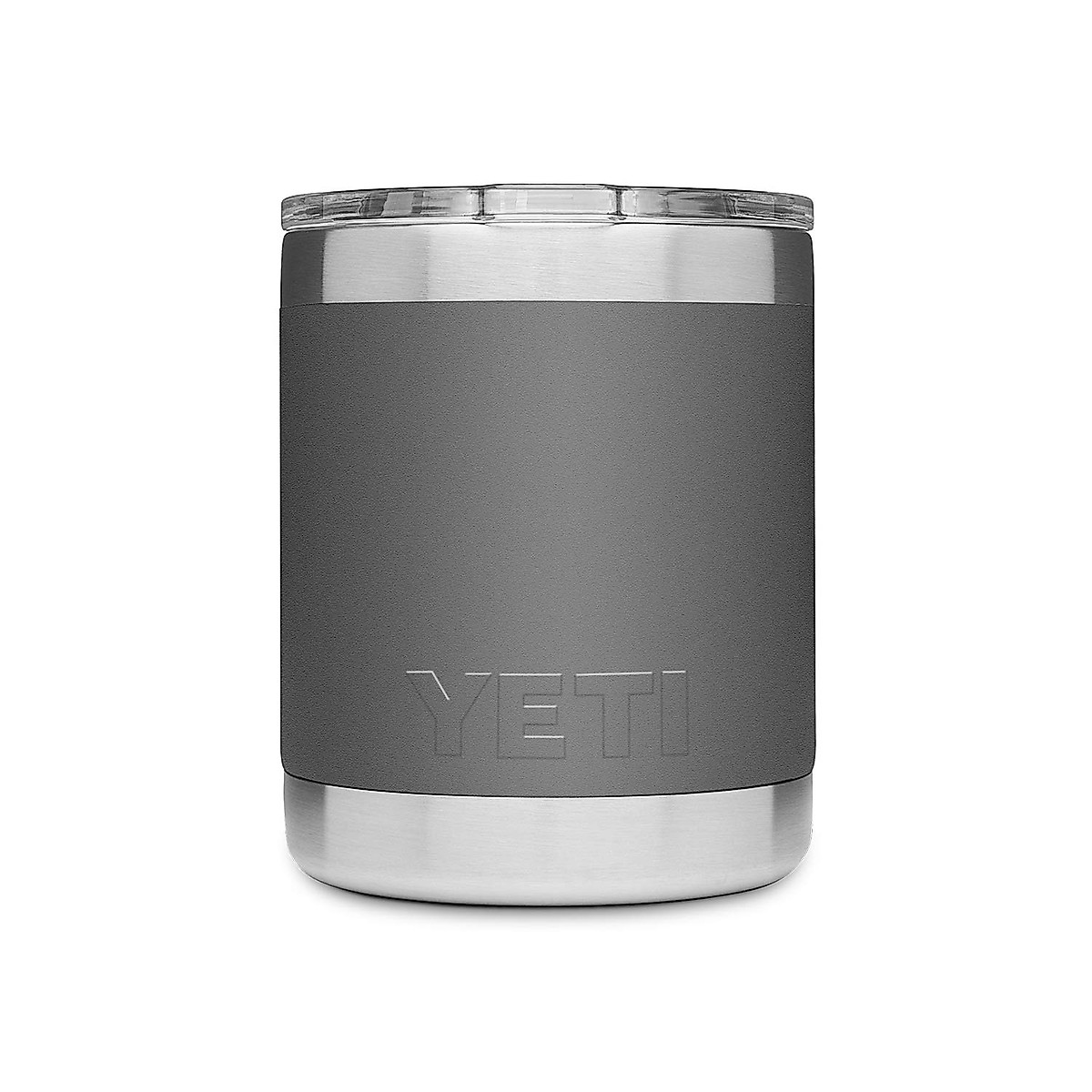 YETI Rambler 10 oz Lowball, Vacuum Insulated, Stainless Steel with Standard Lid, Charcoal
