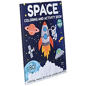 Space Coloring and Activity Book for Kids Ages 4-8: Coloring, Mazes, Dot to Dot, Puzzles and More! (80 Space Illustrations)