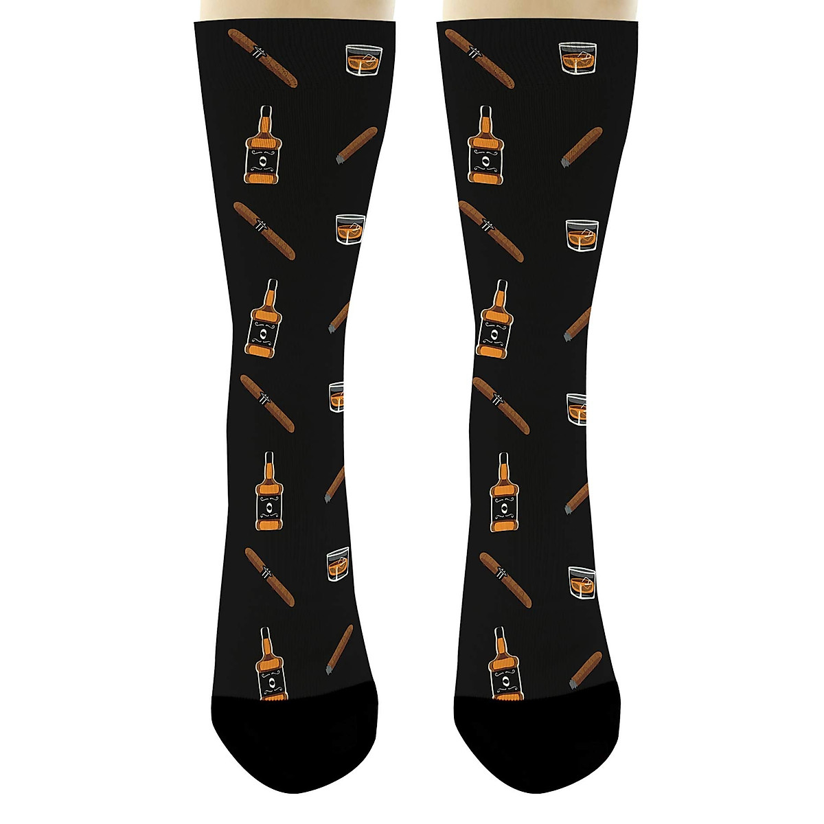 Whiskey Related Gifts Whiskey Socks for Men and Women Celebration Socks 1-Pair Novelty Crew Socks