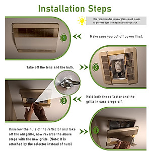 85315000 Replacement Ventilation Fan Grille Lens for Broan Nutone 763RL 769RL Bathroom Vent Exhaust Fan Cover Replacement Parts