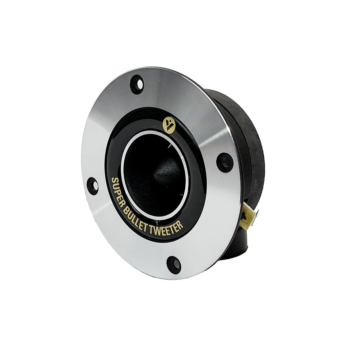 VOYZ 400 Watt Super Tweeter 2KHz - 20KHz - 1” Super Horn Heavy Duty Bullet Tweeter Titanium Diaphragm 4 ohms Chrome Finish with Crossover Capacitor (1 Pair)
