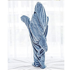 Shark Blanket, Shark Wearable Blanket Adult, Shark Blanket Hoodie, Shark Blanket Super Soft Cozy Flannel Hoodie (XL)