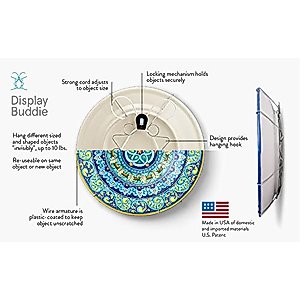 Display Buddie Large Adjustable Plate Hanger for Round Plates, Platters, Bowls & Other Objects 14-22" Diameter and up to 10 lbs. …