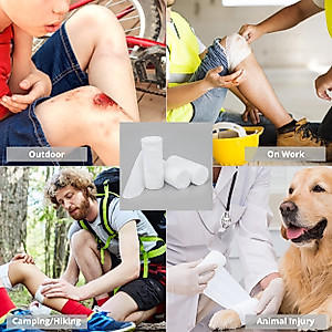 Premium Gauze Rolls - Pack of 24-4" x 4.1 Yards Individually Wrapped, First Aid conforming bandages + Bonus Medical Tape