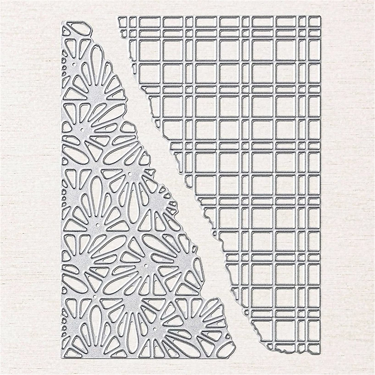 Mvchifay Cutting Dies for Card Making Metal Die-Cuts Scrapbooking Tool Hollow Frame DIY Craft Punch Template Embossing for Paper Album Decor (Cube and Flower-10x13.4cm)