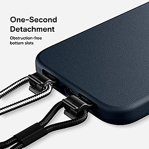 MOFT Phone Lanyard, Universal Adjustable Detachable Crossbody Long Lanyard with Phone Patch, Compatible with Most Smartphones, Bare Phone, Length up to 150cm, Navy Blue