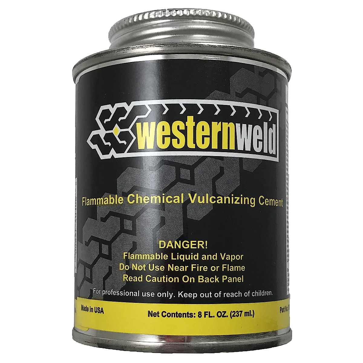 Western Weld Clear All Purpose Tire Repair Vulcanizing Cement Brush Top Can 8 oz