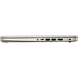 HP Laptop 14-DQ0033DX 14" Intel Celeron N4120, Intel UHD Graphics 600, 4GB RAM DDR4, 64GB eMMC, Windows 11 Home in S Mode, Pale Gold (Renewed)