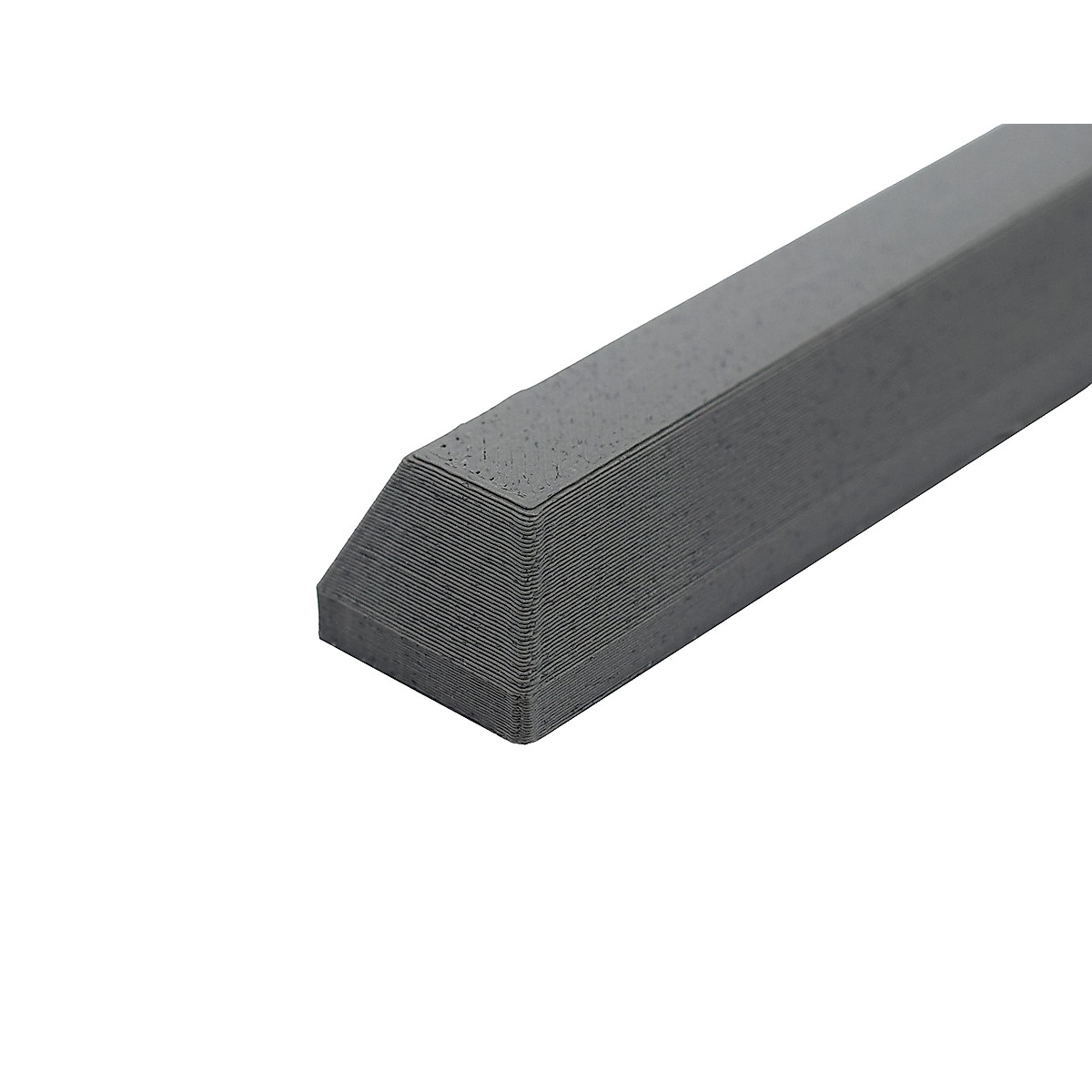 Teak Tuning Fingerboard Straight Poly Ramp - 7" Straight Parking Curb in Concrete Grey Colorway