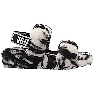 UGG Women's OH Yeah Marble Slipper, Black, 8