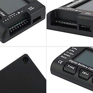 HiLetgo LiPo Life Li-Ion NiMH Nicd Cell Meter Digital Battery Capacity Meter Power Test CellMeter-7 Digital Battery Capacity Checker LiPo Life Li-ion NiMH Nicd