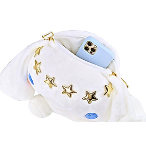 Roffatide Anime Cartoon Cute Cinnamoroll Dog Plush Doll Backpack Kawaii Lolita JK Girls Bag Birthday Gifts White