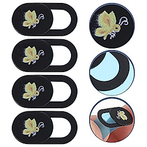 SOLUSTRE Computers Laptops 4pcs Peeping for Blocking Covers Mobile Tablet Web Slider Camera Anti Privacy Webcam Slide Cover Your Slide, Phone Laptop Cute Pattern Computer Decoration Computer Camera