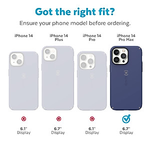 Speck Clear iPhone 14 Pro Max Case - Drop Protection with Scratch Resistant Dual Layer Slim Phone Case for 6.7 Inch iPhones 14 Pro Max - Anti-Yellowing & Anti-Fade Case - GemShell