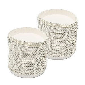 100pcs Disposable Paper Cup Cover, 3.54 inches Recycled Drinking Lid, White Coffee Cup Cover, Hot Cup Lids for Home Kitchen Cafe Parties Wedding Hotel Bars (Without Hole)