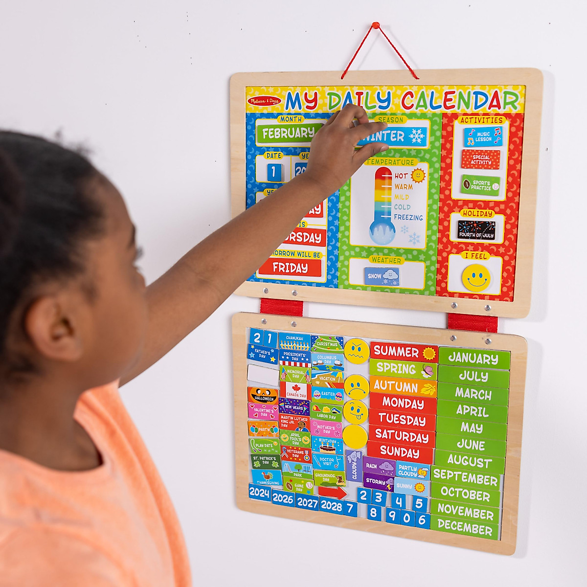 Melissa & Doug My First Daily Magnetic Activities Calendar For Kids, Weather And Seasons Calendar For Preschoolers and Ages 3+