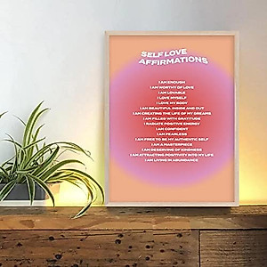 Jake Meets Kate Affirmation Aesthetic Wall Decor, Inspirational Wall Art Bedroom, Preppy Room Decor Aesthetic Posters, Trendy Print, Gift, Dorm, Apartment, Teen, That Girl, Unframed, Pack of 2,12"x16" (Pink)