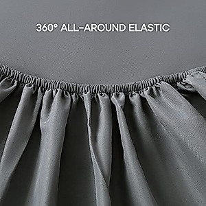 SONIVE 2-Pack Full Fitted Sheet Super Soft 1800 Double Brushed Microfiber Wrinkle Free Sheets Deep Pocket up to 16 Inches (Full, Grey)