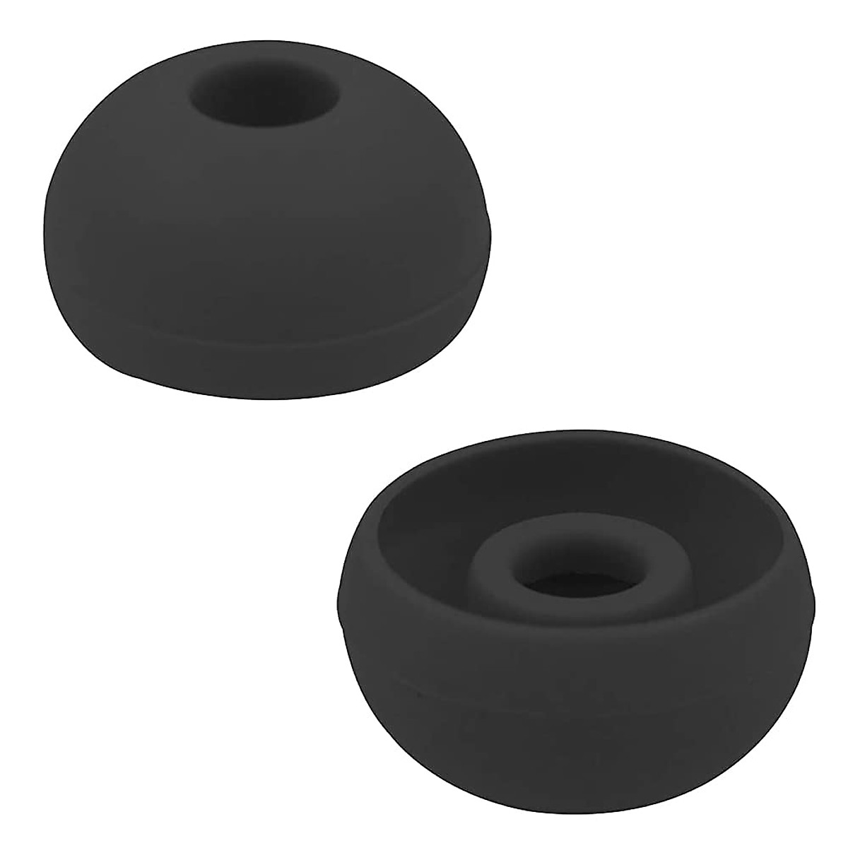 Earbud Tips Replacement for Powerbeats 1 2 3 Wireless Beats by Dre Headphones - Silicone Cover Compatible With Earbuds, 4 Pairs (Black)