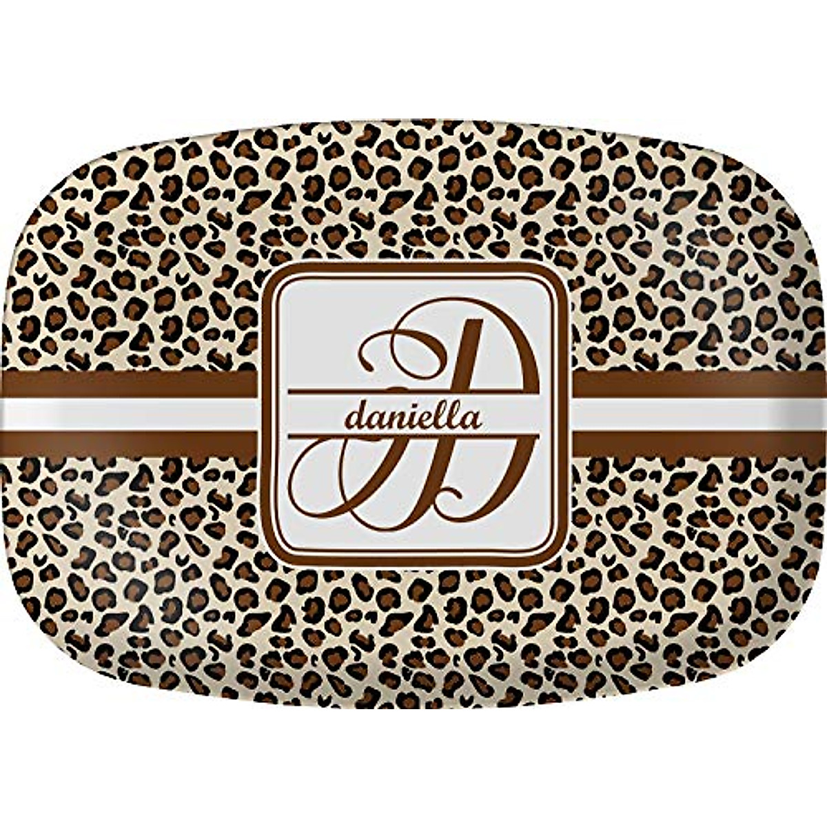 RNK Shops Leopard Print Melamine Platter (Personalized)
