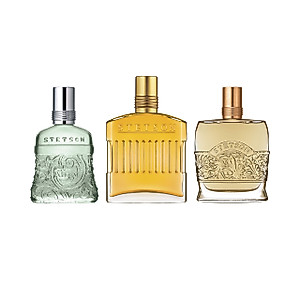 Stetson 3-Piece Decanter Set with 2.25-Ounce Original Cologne, 1.75-Ounce Fresh Cologne, and 2-Ounce Rich Suede Cologne, Total Retail Value $71.00