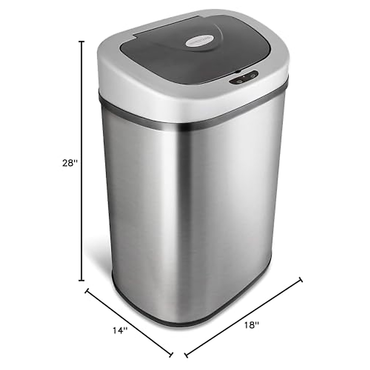 21.1-Gallon Motion Sensor Stainless Steel Trashcan Silver