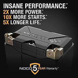 NOCO Lithium NLP5, Group 5, 250A Lithium LiFePO4 Motorcycle Battery, 12V 2Ah ATV, UTV, Jet Ski, 4 Wheeler, Quad, Riding Lawn Mower, Tractor, Scooter, PWC, Seadoo, Polaris and Generator Battery
