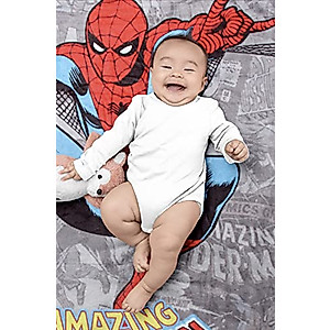 Marvel The Amazing Spider-Man Retro Micro Raschel Throw Blanket 48" x 60"