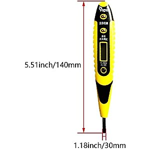 Heyiarbeit Non-Contact Voltage Tester Pen AC 12-250V Voltage Detector Pen LCD Circuit Tester Detector Circuit Test Pen Circuit Tester Tool