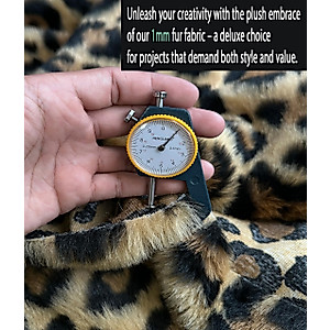 Faux Fur Animal Long Pile 58" Wide Fabric Full, Plush, Warm Soft Coat, Fashion Fursuit Costume - Sold by Continuous Yard (Leopard Fur)