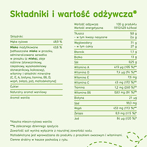 Bobovita Milk and Rice Gruel Vanilla for Babies (230g/8.1oz)