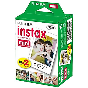 Fujifilm Instax Mini Instant Film, Twin Packs (2 Pack, Total 40 Sheets) 40 Sticker Film Frames + Photo Bouquet Holder