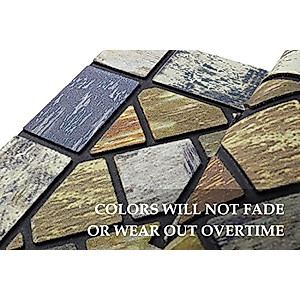 MTOUOCK Welcome Mats Outdoor, 17 * 30" Front Door Durable Mat for Non Slip Rubber Outdoor Home Entrance, Geometric Shape Style Outside Entry