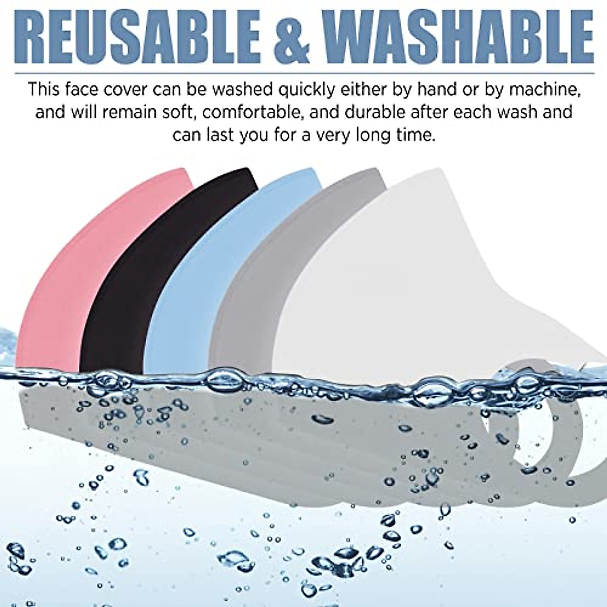 10PCS Kids Colorful Face Mask Covers with Elastic Ear Loop Cover Full Face Anti-Dust, Unisex, Washable, Breathable, and Reusable (Kids Colorful)