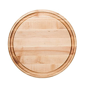 John Boos Block CB1051-1M1515175 Maple Wood Round Cutting Board with Juice Groove, 15 Inches Round x 1.5 Inches
