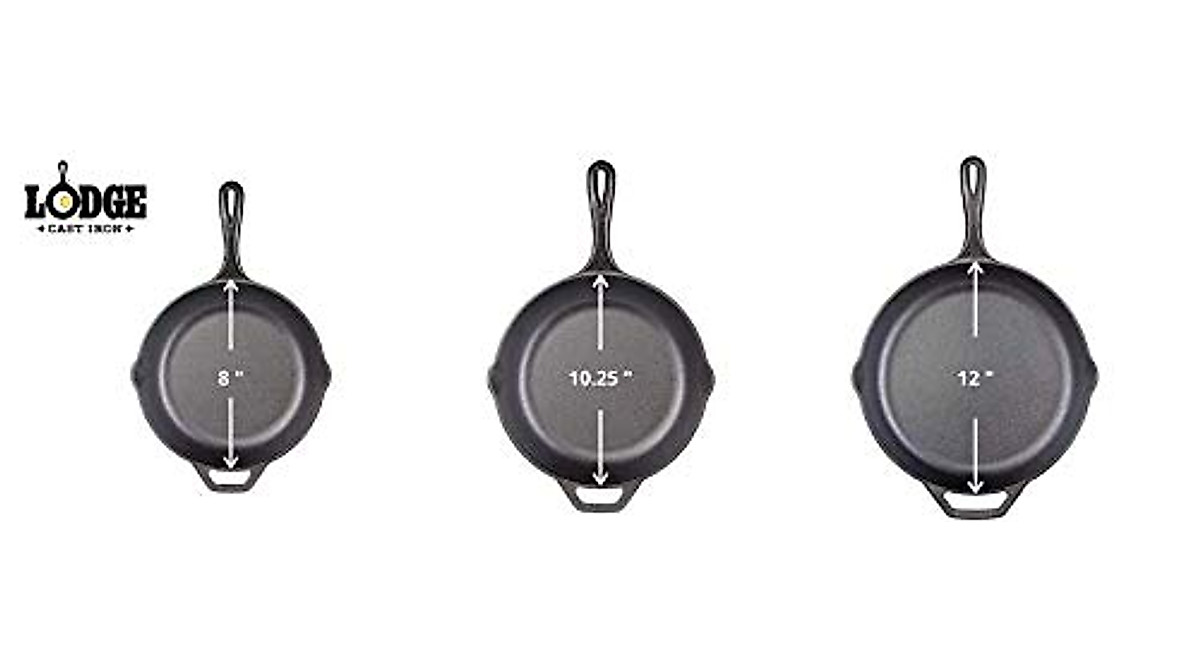 Lodge Cast Iron Skillet Bundle – 12" & 10.25" Pans