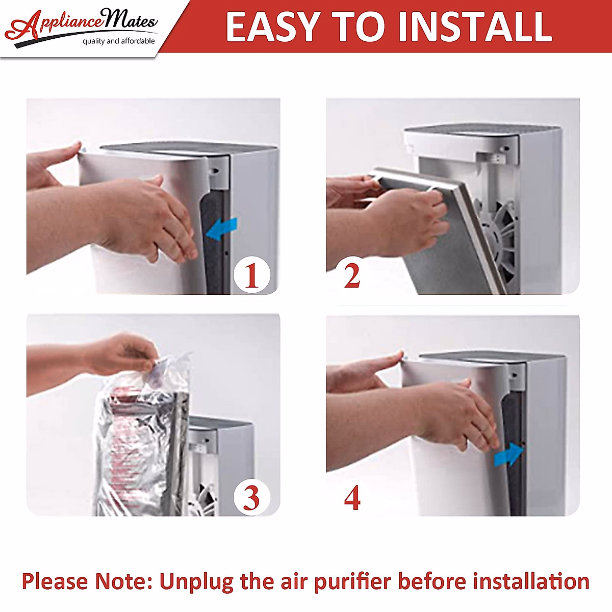 H13 True HEPA Replacement Filter for Levoit Vital 100 Air Purifier 2 PACK Vital 100-rf Air Filters 3-in-1 by APPLIANCEMATES